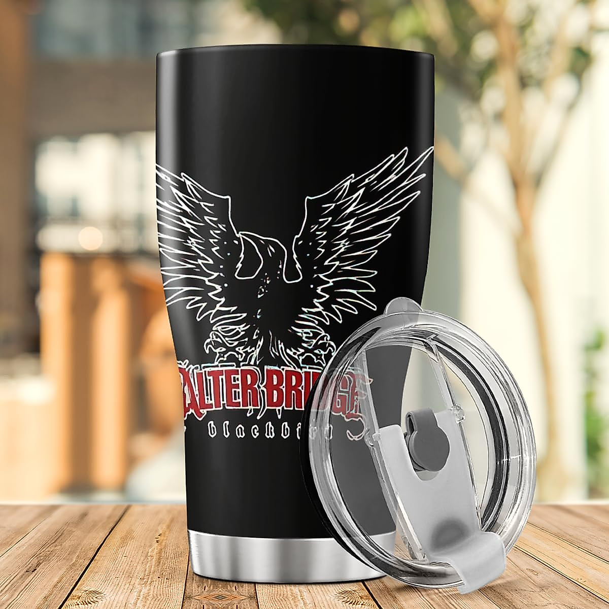 KINGGGGG Tumbler 30 Oz Alter Steel Bridge Stainless Logo Insulated with Lid and Straw Coffee