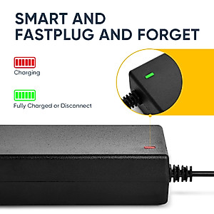 42V 2A Battery Charger 3 Prong Inline Connector Universal Power Supply Adapter for 36V Lithium Battery, 36V Pocket Mod, 36Volts Sports Mod Power Supply Adapter