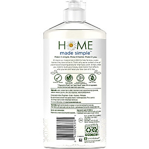 Home Made Simple Dish Soap Natural Dishwashing Liquid Plant Based, Rosemary Scent, 16 Fluid Ounce 1 Pack