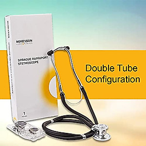 McKesson LUMEON Sprague Rappaport Stethoscope, Black, 1 Count