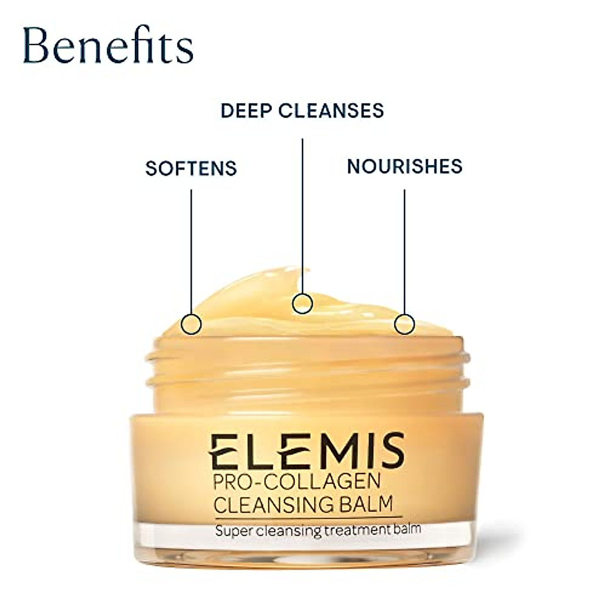 ELEMIS Pro-Collagen Cleansing Balm | Ultra Nourishing Treatment Balm + Facial Mask Deeply Cleanses, Soothes, 0.7 Fl Oz (Pack of 1)