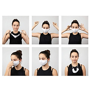 Bloch Kids' Children's Soft Stretch Reusable Face Mask with Lanyard and Moldable Nose Pad, Navy, One Size (Pack of 3)