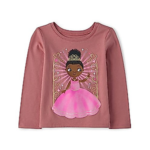 The Children's Place Baby-Girls And Toddler Girls Long Sleeve Graphic T-shirt Princess 5T