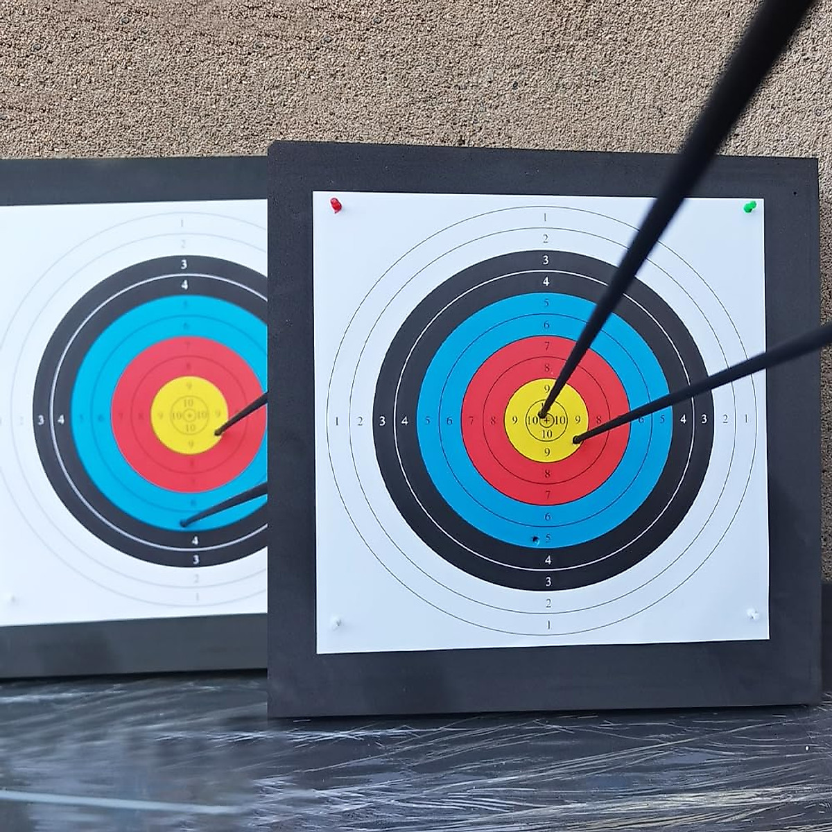 - QI HUO JU - Archery Target for Backyard Adult Portable EVA Foam Bow Targets High-Density Arrow Practice Target for Youth Indoor Outdoor Shooting (EVA Target)