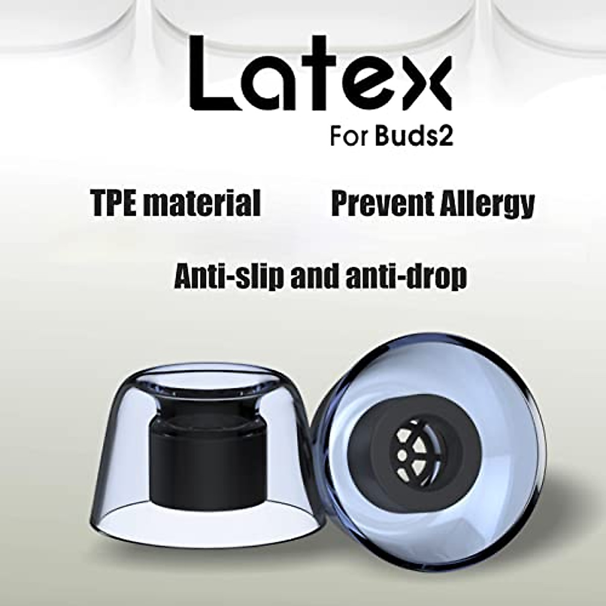 Ear Tips for Samsung Galaxy Buds 2 True Wireless Earbuds Noise Cancelling Ear Buds Anti-Slip Replacement 1 Pair, Fit in The Charging Case (Large)