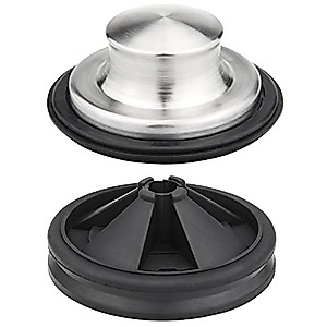 Garbage Disposal Stopper with Splash Guard, for Insinkerator Kitchen Sink Drain Plug Brushed Stainless Steel with 3 3/8" EPDM Splash Guard Set Ullnosoo