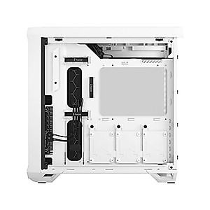 Fractal Design Torrent Compact White - Clear Tint Tempered Glass Side Panel - Open Grille for Maximum air Intake - Two 180mm PWM Fans Included - Type C - ATX Airflow Mid Tower PC Gaming Case