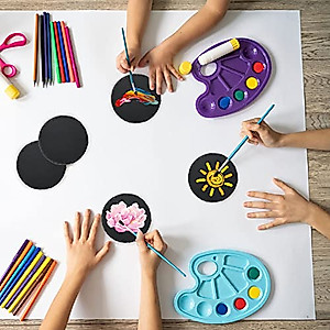 12 Pcs 4 Inch Round Slate Coasters, Drink Coasters, Handmade Rustic Stone Rock Coasters with Anti-Scratch Bottom for Cups Mugs Bar Kitchen Home Decor DIY Project, Natural Edge, Black