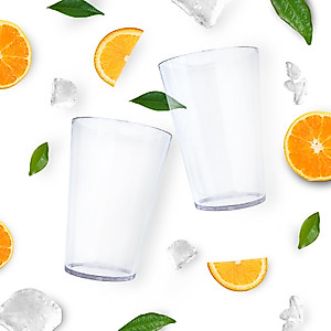 REALWAY 32 OZ Large Plastic Cups Reusable，Clear Unbreakable Iced Tea Tumblers, Set of 6 Stackable Drinking Cups for Poolside Party Home Travel BPA-free Top-rack Dishwasher Safe,Freezer Safe