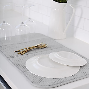 All-Clad Textiles Dish Drying Mat, 1-Pack, Titanium