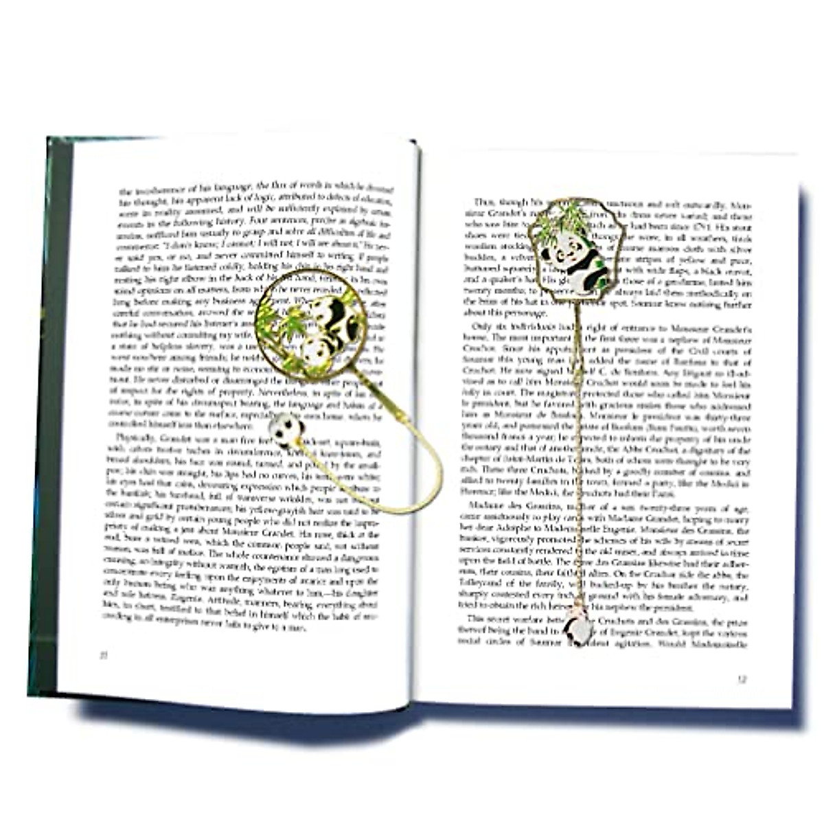 5 Pack Bookmarks Metal Cute Panda Hollow Bookmark with Tassel Gift Set for Teens Children Students Kids Book Lovers