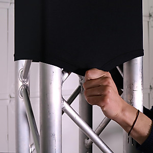 Scrim FX 2.5m x 290mm Black Truss Cover - also Fits 8ft x 12in Box Truss - Spandex Truss Sock - Easy Installation Pull Over Truss Scrim