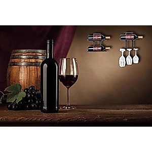 EKR Wine Glass Holder Under Cabinet Hanging Wine Rack Home Kitchen Storage Organizer Dining Wine Accessories (Wine Rack)