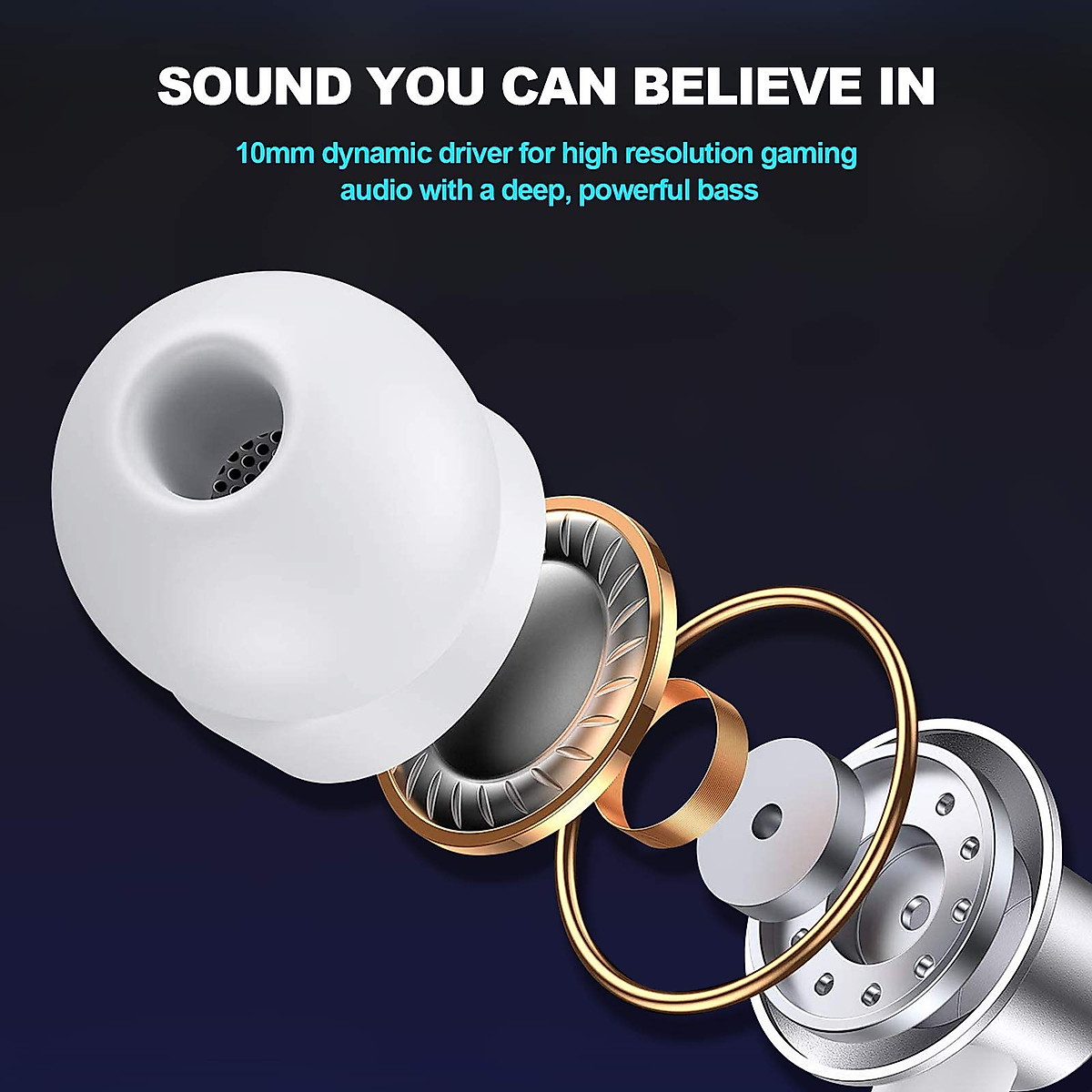 NexiGo Lens Protect Cover and Earphones for Oculus Quest 2, Washable and Anti-Scratch Lens Protector, 3D Surrounding Sound Earphones with Custom-Length Short Cable (Upgraded Model)