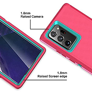 MXX Galaxy Note 20 Ultra Heavy Duty Case - 3 Layer Shockproof Protection (Pink/Light Blue)