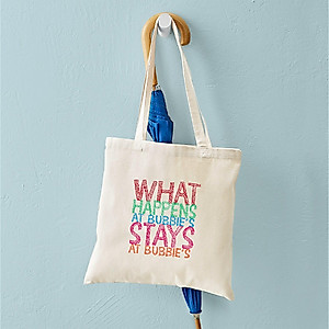 CafePress What Happens At Bubbie's Tote Bag Canvas Tote Shopping Bag
