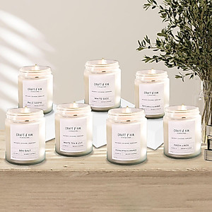 Premium Patchouli & Amber Christmas Scented Candles | 8 oz 45 Hour Long Lasting Candles for Home | Wooden Wick Candles | Holiday Candles for Bedroom, All Natural Soy Candles Scented