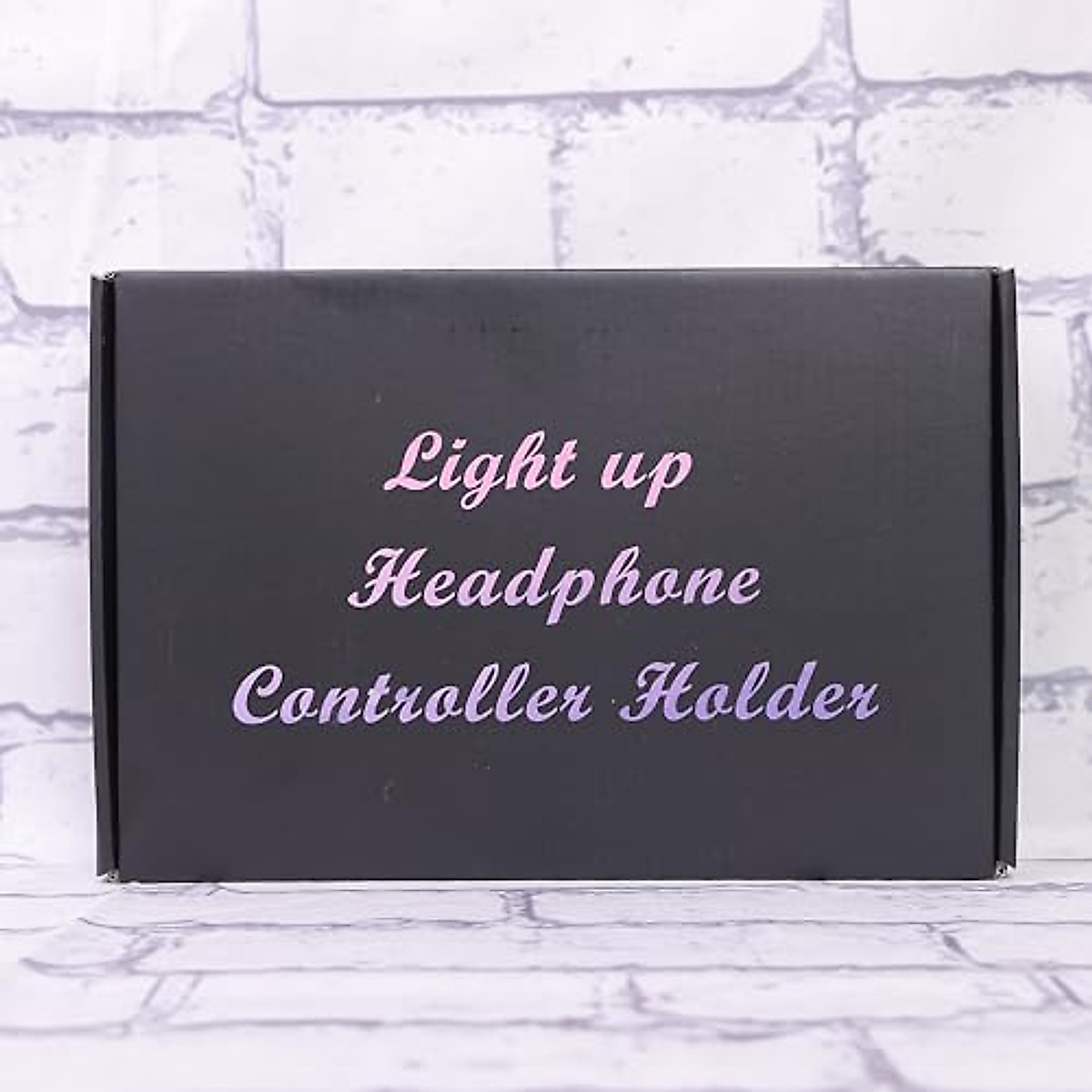 YuanDian Light up Headphone Controller Holder, 16 Colors 3D LED Lights Gamepad Headset Stand, Game Controller Hanger for All Universal Gaming PC Accessories