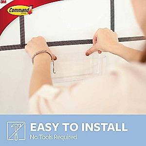 Command HOM-15 Large, Organize Damage-Free, 1, 4 Strips Caddy, Clear, 2 Count