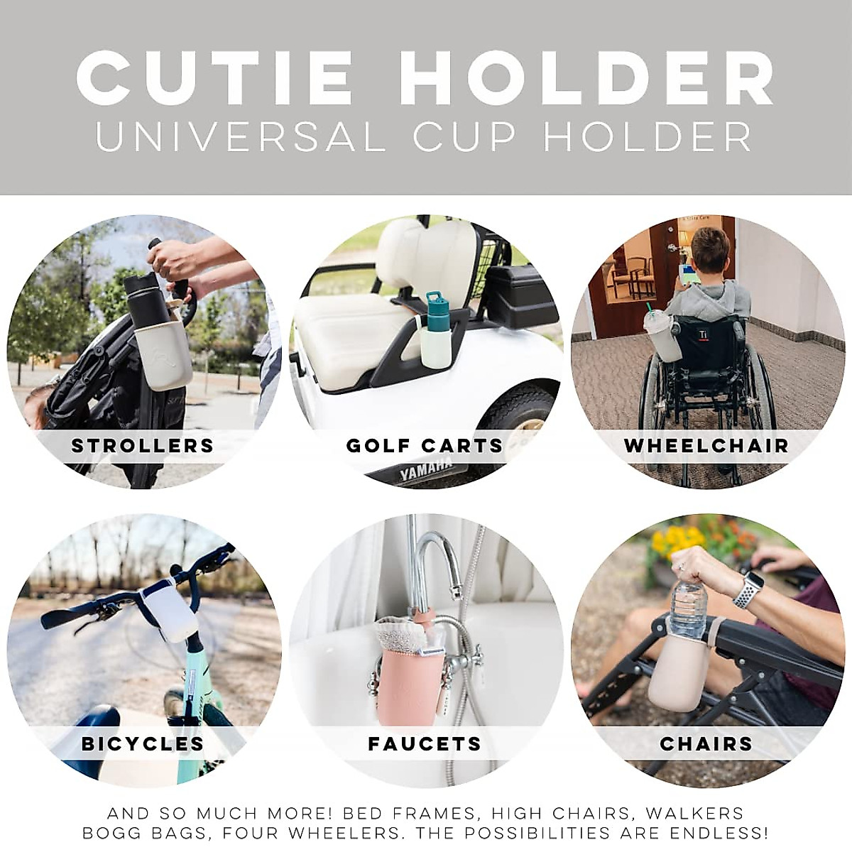 Ryan & Rose Cutie Holder Universal Stroller Cup Holder (Slate)