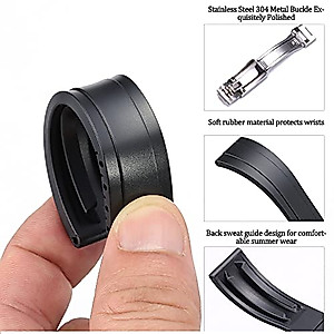 MCXGL Rubber Watch Band Compatible with Rolex Yacht Master Oysterflex Submariner GMT Daytona Strap Waterproof Bracelet Watch accessories 20mm