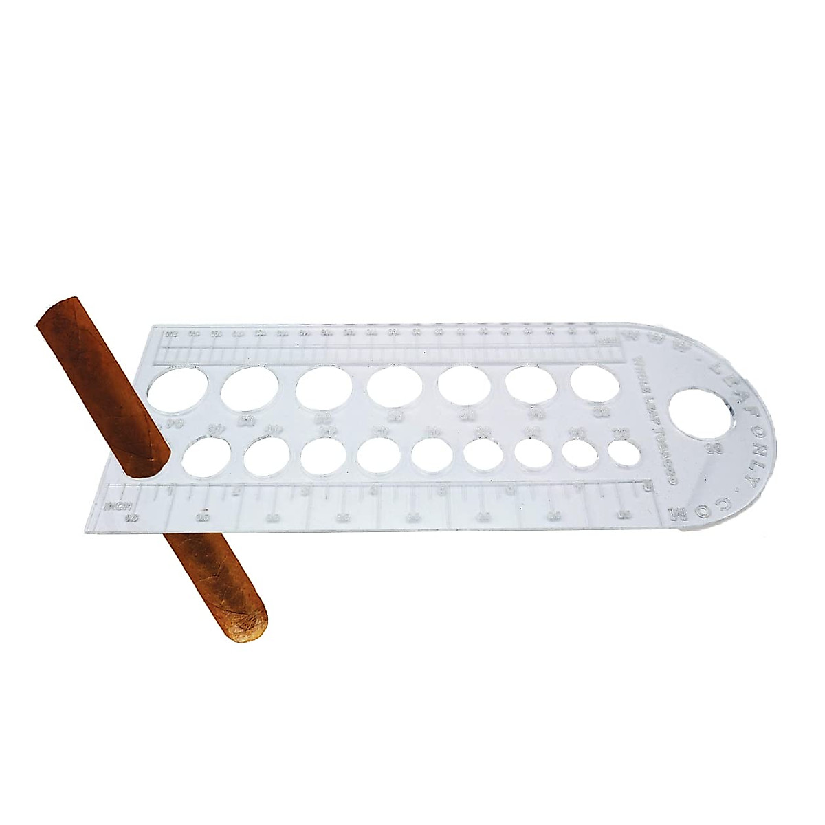 Leaf Only Cigar Ring Gauge Guide Tool - Quality Acrylic Plastic Size Measurement Cigar Accessories
