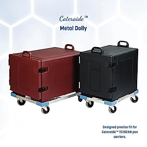 Carlisle FoodService Products Cateraide Metal Dolly for TC1826N Carriers with Reinforced Corners for Catering and Events, Aluminum, 28.63 x 22 Inches, Silver