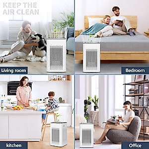 Midiex 4-Pack MA25 Replacement Filter Compatible with Modify Air Purifier MA-25 Series S1/B1/W1, 3-in-1 H13 Ture HEPA with Activated Carbon Pre-filter