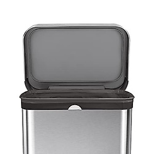 simplehuman Code Q Odorsorb Custom Fit Drawstring Odor Absorbing Trash Bags in Dispenser Packs, 50-65 Liter / 13-17 Gallon, 60 Liners