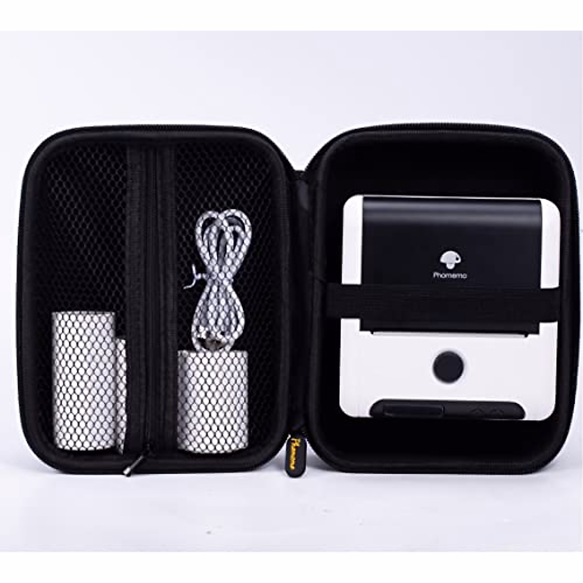 Phomemo Case 2023 Upgrade Version M110 M200 M221 Label Printer,M220 Thermal Label Maker, P3200 D1600 M04S Sticker Photo Printer Storage Holder Tape Paper Roll&USB Cable(Box Only)-Gray