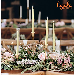 12 Pack Tall Taper Candles - 14 Inch Ivory Dripless, Unscented Dinner Candle - Paraffin Wax with Cotton Wicks - 12 Hour Burn Time