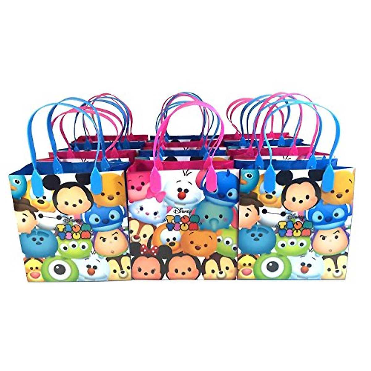 Disney Tsum Tsum Small Reusable Party Favors Goodie Gift Bags ( 12 Bags)