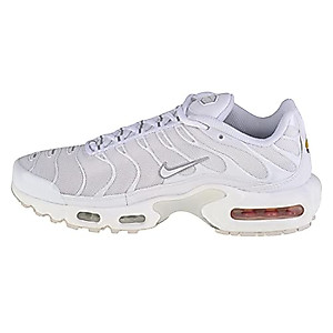 Nike Air Max Plus Womens Running Shoes, White/White-Pure Platinum, 9 M US