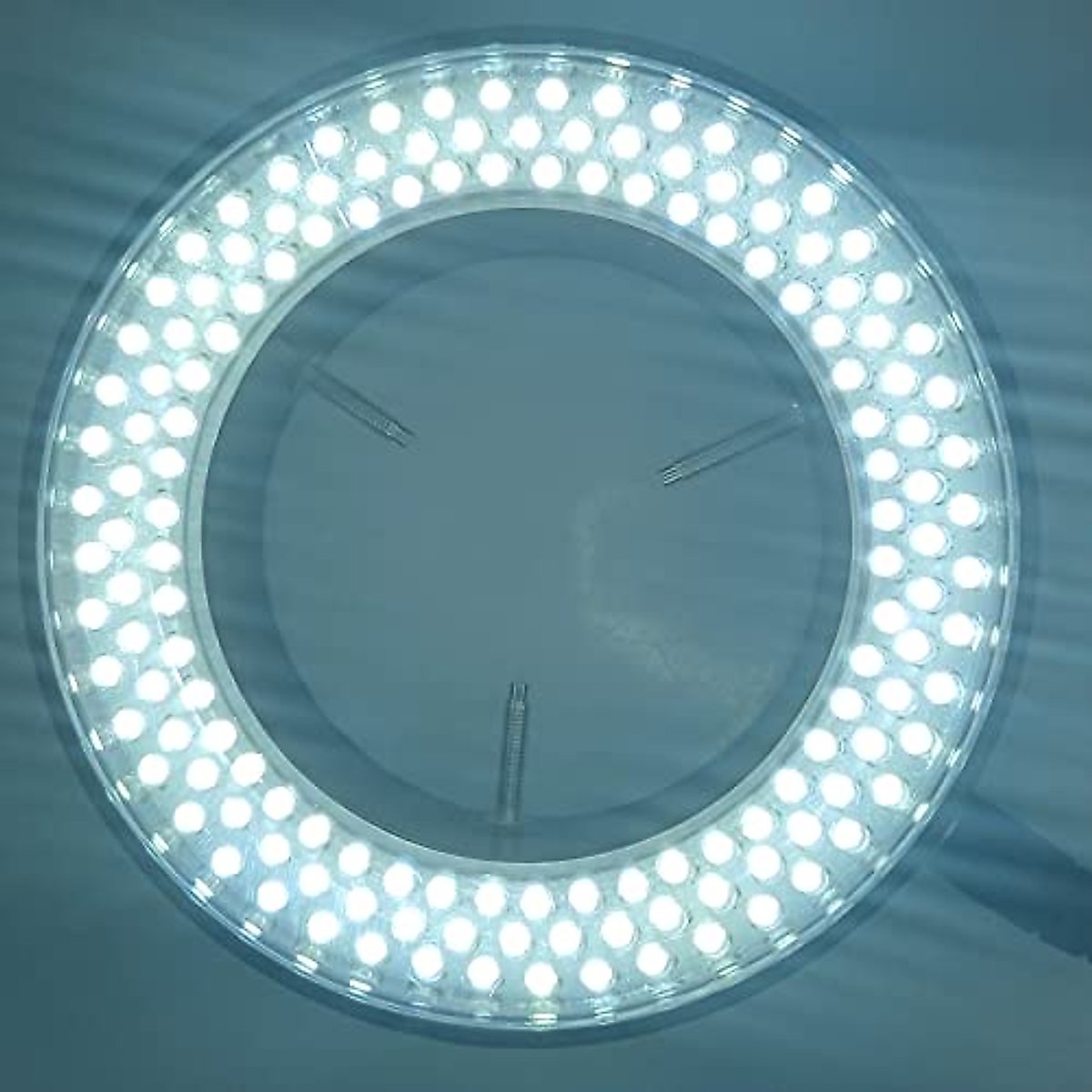 QAREQU 144 LED Ring Light External Adjustable Dimmer Adapter for Camera Microscope Brightness