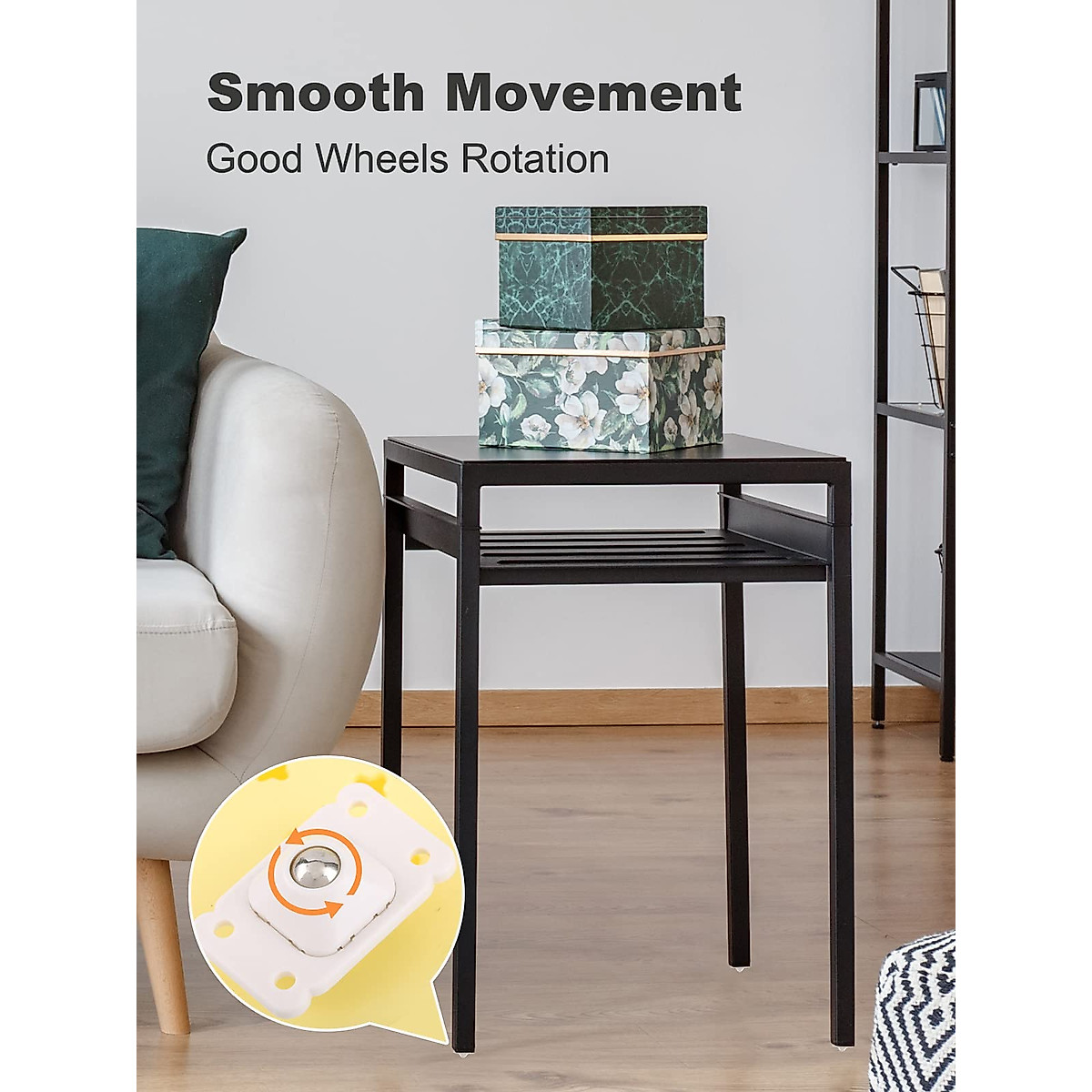 32 PCS Self Adhesive Caster Wheels, 360 Degree Swivel Mini Adhesive Wheels, Stainless Steel Paste Type Universal Pulley, Anerpoey Rotation Sticky Pulley for Trash Can, Storage Box, Furniture