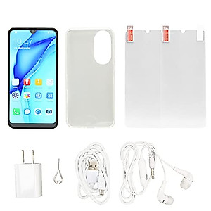 Unlocked Smartphone for Android11, 6.1 Inch 3G Network Quad Core CPU Cell Phone, 4GB RAM 64GB ROM, 16MP 8MP Camera, Face Recognition, WiFi BT FM GPS