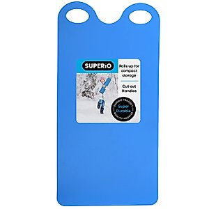 Superio Snow Slider Mat, Flexible Snow Sled Flying Carpet, Roll up Sleds for Kids 36" Lightweight Portable Plastic Snowboard Sled (Blue)