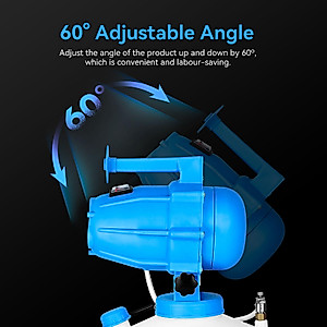 CEED4U 5L (1.3 Gallon) Electric ULV Fogger Machine with 3 Nozzles, Portable Professional Sprayer Cold Fogger Adjustable Flow Rate Fogger for Home Garden School Yard Church Outdoor Indoor