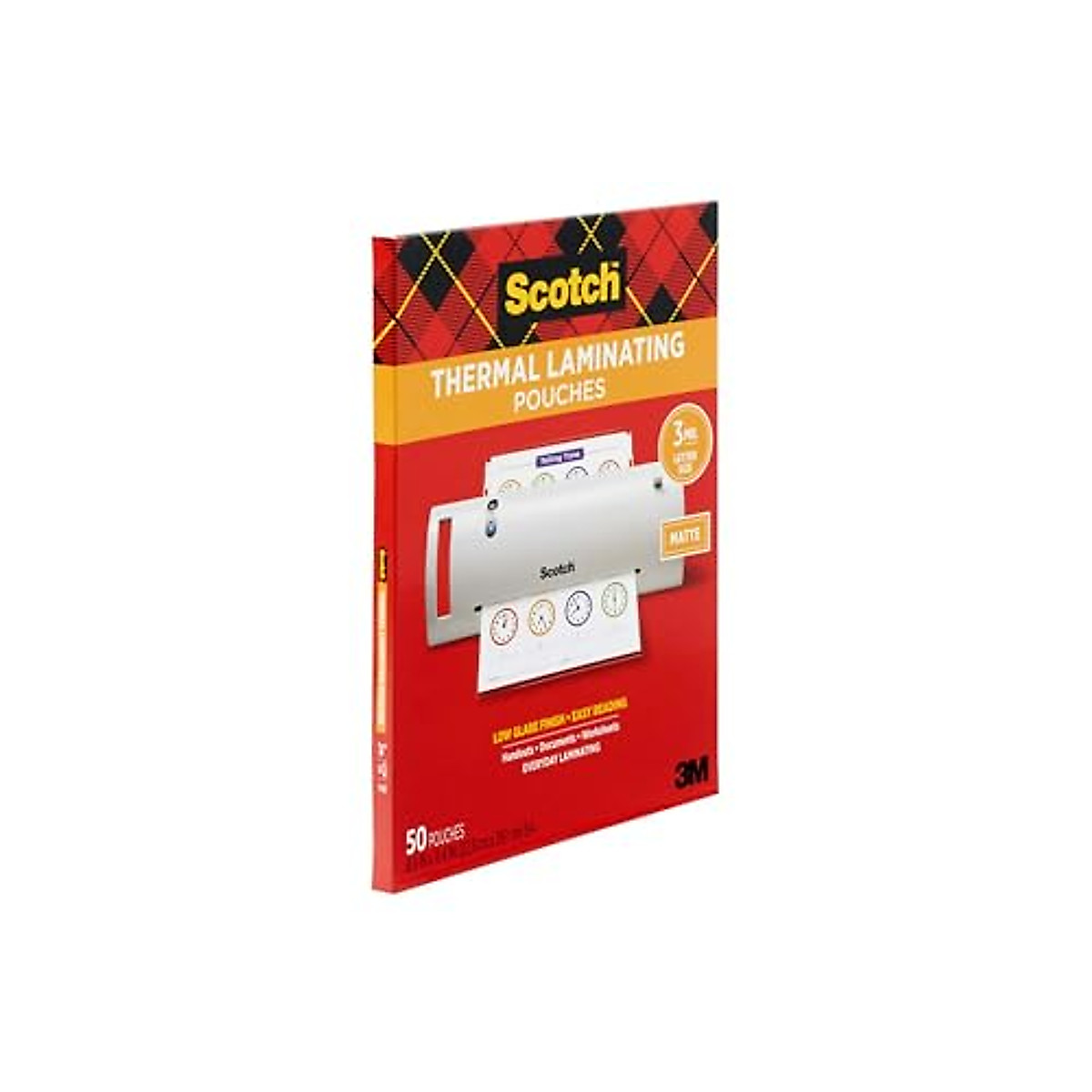 Scotch Matte Thermal Laminating Pouches, Ultra Clear with Matte Finish, Letter Size 8.9 in x 11.4 in, 50-Pack