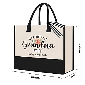 PKW Grandma Gift Tote Bag - Grandma Birthday, Christmas, Mother's Day Gift - From Granddaughter, Grandson, Grandmother, Nana, Gigi