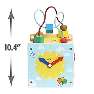 Early Learning Centre Mini Wooden Activity Cube, Preschool Development, Kids Toys for Ages 18 Month, Amazon Exclusive