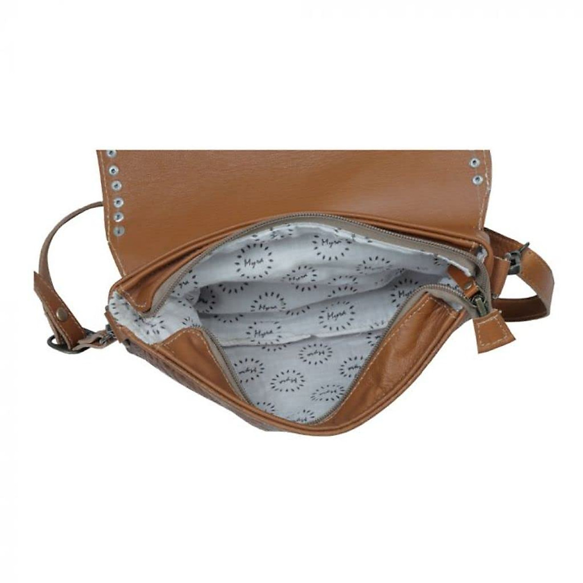 Myra Bag Blossom Etched Leather & Hairon Bag S-3380