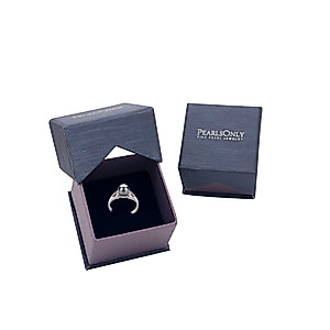 Jessica Black 6-7mm AA Quality Freshwater 925 Sterling Silver Cultured Pearl Ring For Women - Size-9