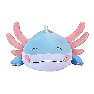 Colixpet Axolotl Plush Cute Stuffed Animal Soft Blue Long Pillow Hugging Plush Toys Valentine's Day,Birthday Gifts for Kids Boys Girls 21 inches