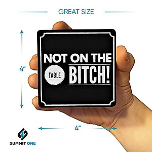 Summit One Funny Coasters for Drinks, Set of 10 (4 x 4 Inch, 5mm Thick) - Bar Accessories for The Home bar Set, Absorbent Felt Drink Coasters The Ideal Man cave Accessories