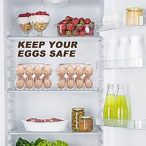 Zhanmai Plastic Egg Cartons for 12 Eggs with Sticker Labels Extra Large Duck Egg Tray Reusable Egg Container with Egg Carton Stickers Plastic Egg Holder for Refrigerator Family Market(120 Pcs)