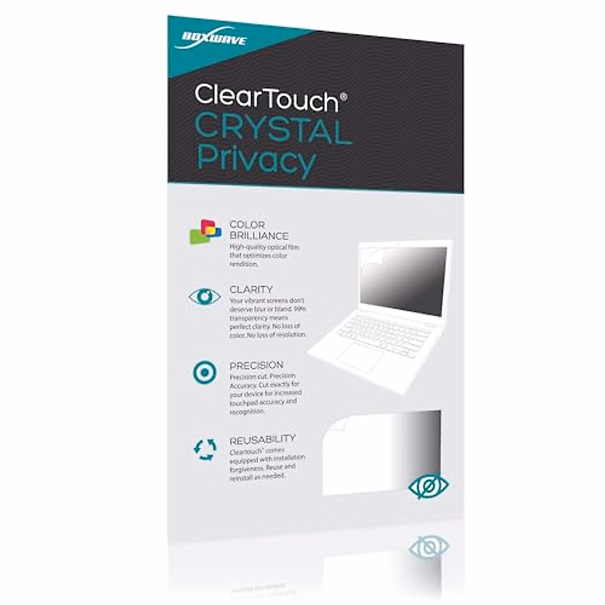BoxWave Screen Protector Compatible with Ecobee SmartThermostat EB-STATE5-01 - ClearTouch Crystal Privacy (2-Pack), Privacy Screen Protector Flexible Film Clear