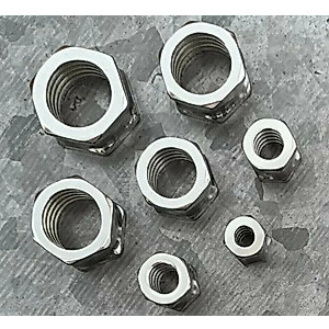 Lobal Domination PAIR of Steel Hexagon Screw Bolt Tunnels Double Flare Plugs Earlets Gauges (00g (10mm))