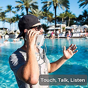 AquaVault 100% Waterproof Floating Smart Phone Case & Money Pouch - Fits All Phones - Made from Premium Heavy Duty PVC for Added Drop Protection - Includes Adjustable Neck Strap Black