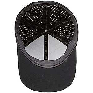 Hurley Men's Caps - Phantom Ripstop Curved Bill Baseball Hats for Men (S-XL), Size Large-X-Large, Black/Black